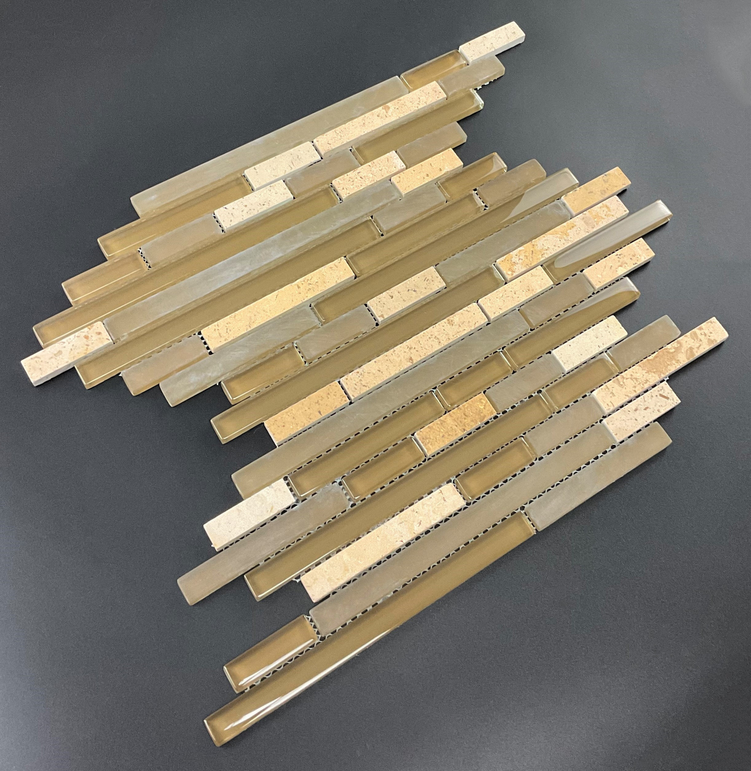 ES Stone Glass and Marble Linear Mosaic Tile | Wayfair