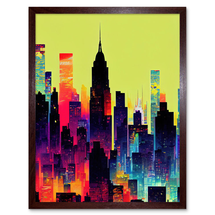 Wee Blue Coo New York Graphic Design Skyscraper Cityscape - Art Prints ...