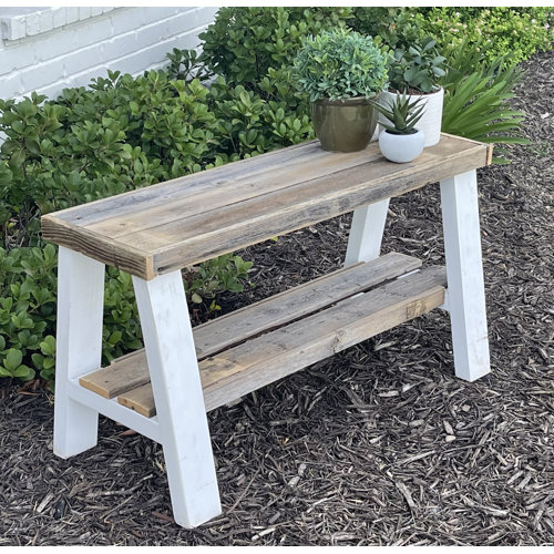 Gracie Oaks Minoo Solid Wood Shelves Storage Bench & Reviews | Wayfair