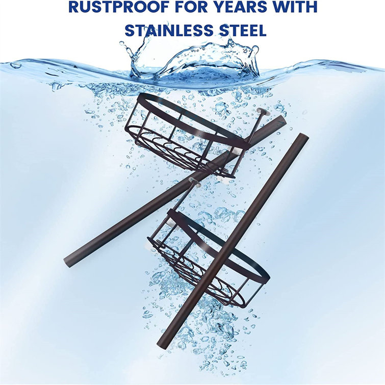 Rebrilliant Lysle Hanging Stainless Steel Shower Caddy | Wayfair