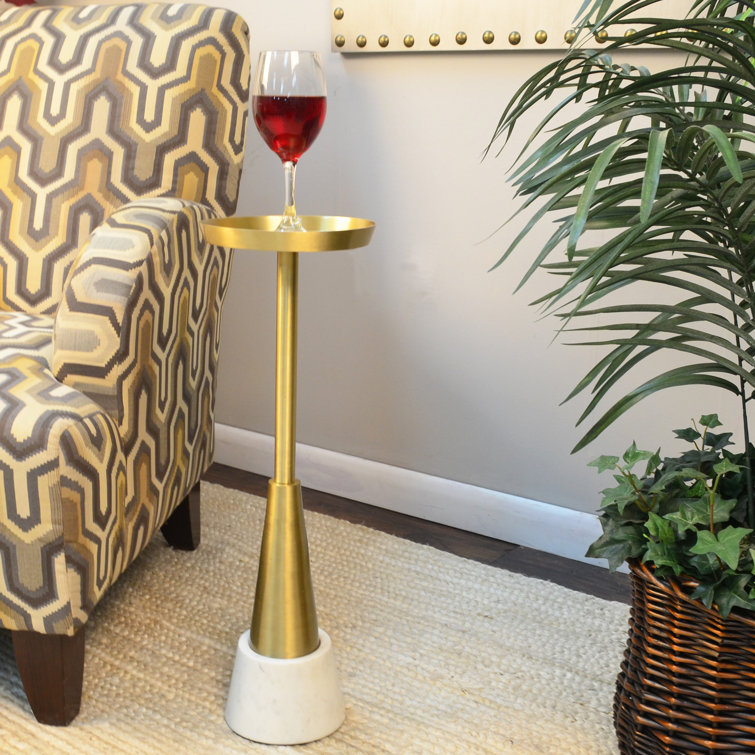 Everly Quinn Malm 24'' Tall Tray Top Pedestal End Table & Reviews | Wayfair