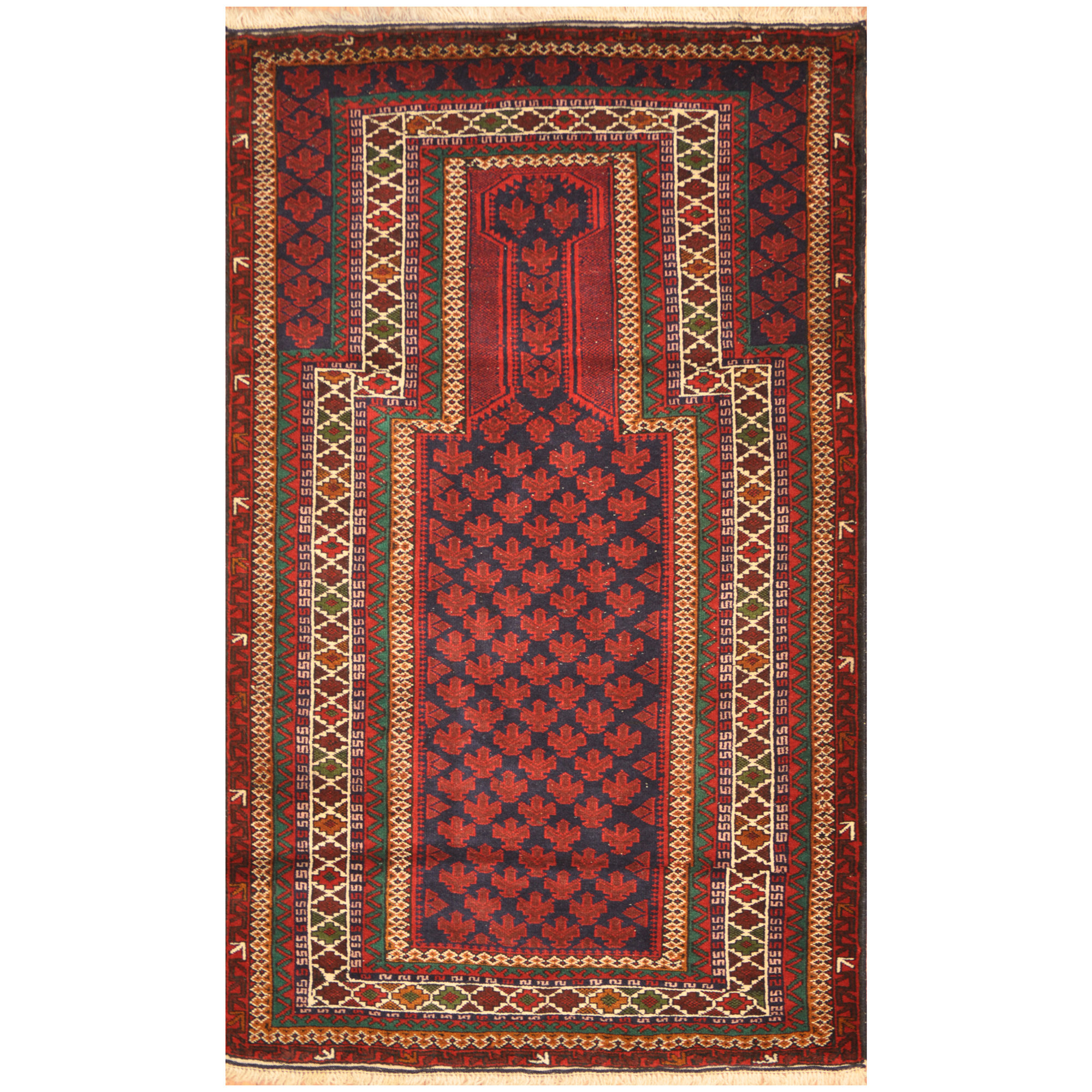 Bungalow Rose Hand-Knotted Tribal Balouchi Wool Rug | Wayfair