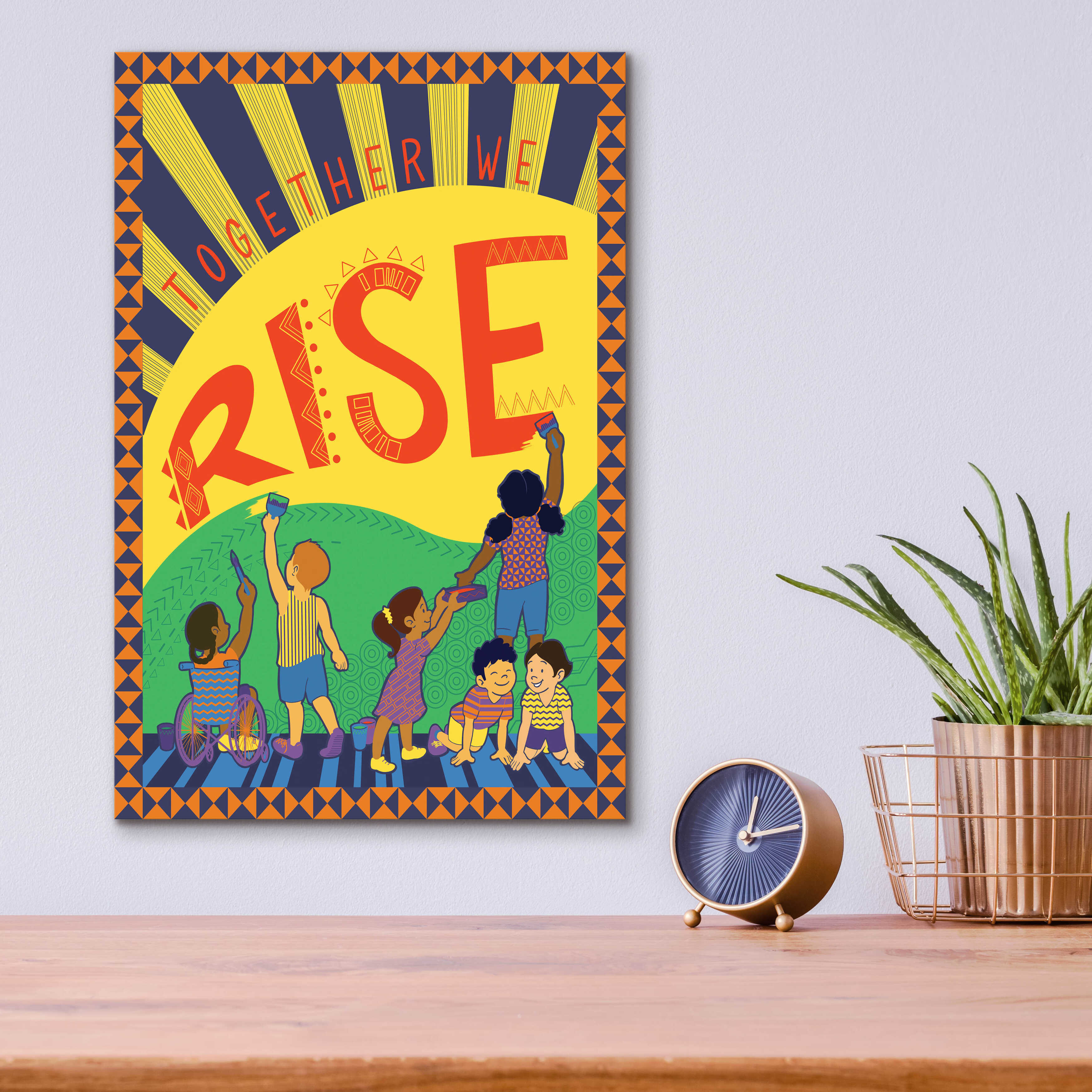 Harriet Bee Epic Art 'Together We Rise' By Kris Duran, Acrylic Together ...