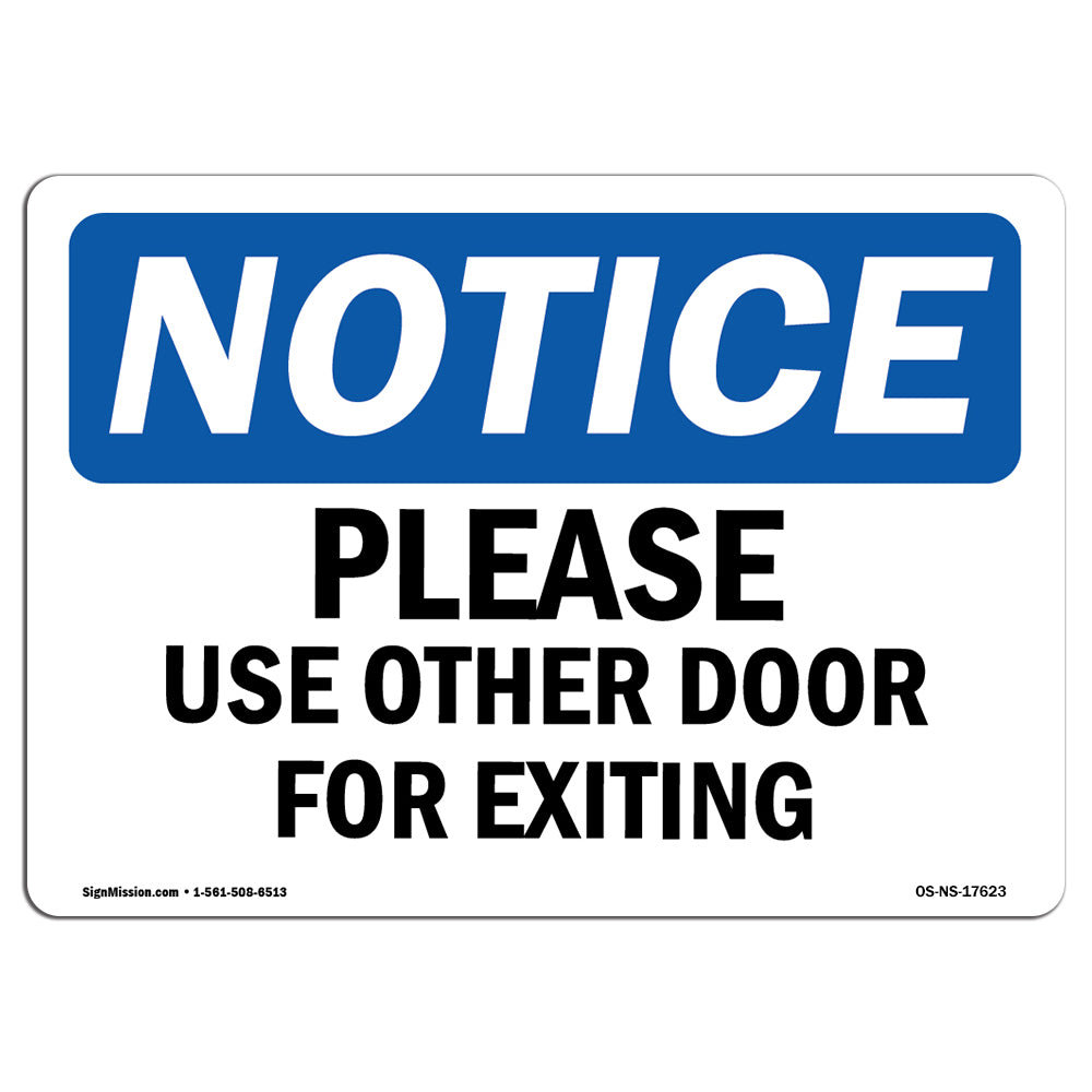 Signmission Please Use Other Door For Exiting Sign Wayfair