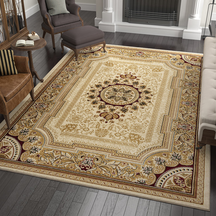 Astoria Grand Clarence Oriental Ivory/Beige Area Rug & Reviews | Wayfair