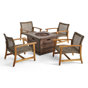 Millwood Pines Raynor Polyethylene (PE) Wicker 4 - Person Seating Group ...