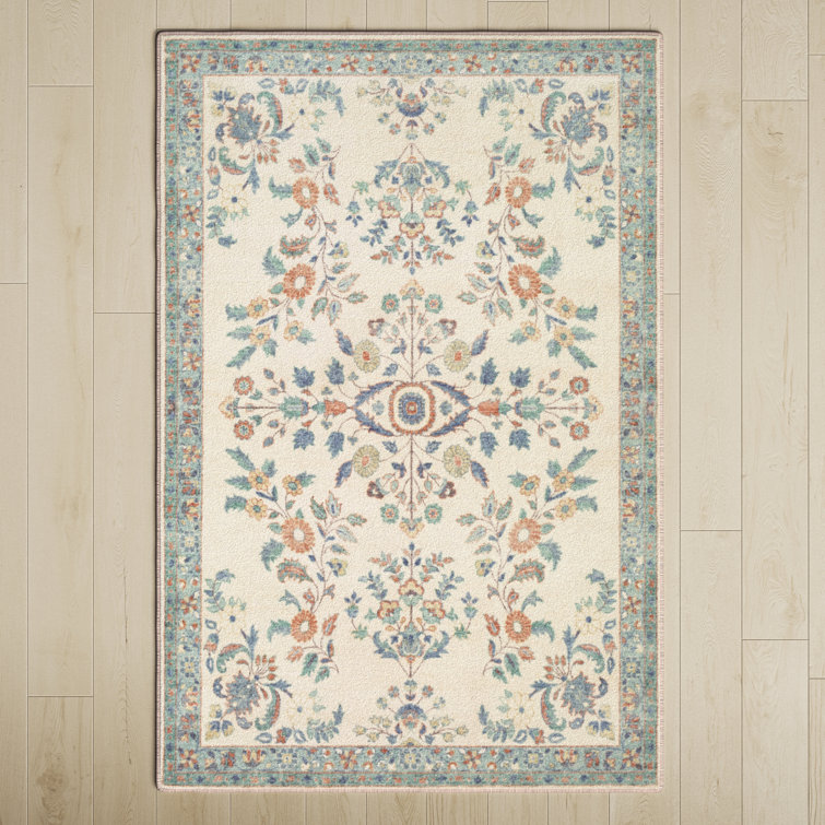 Berger Performance Cream/Burnt Orange/Blue/Sage/Wheat/Green Rug ...