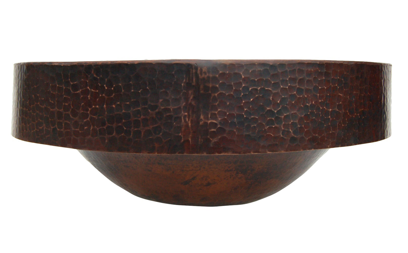 EdenBath Semi Recessed Metal Circular Vessel Bathroom Sink with Apron ...