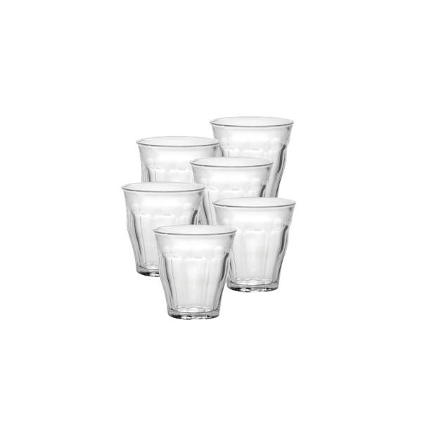 Duralex Gigogne 6 - Piece Tempered Glass Drinking Glass Glassware Set ...