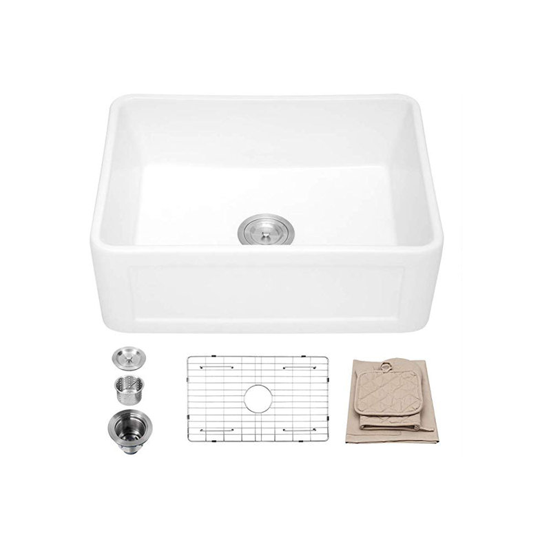 Aula 18'' W Single Bowl Ceramic Undermount Kitchen Sink 0 | Wayfair