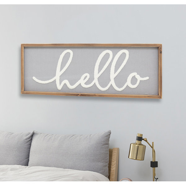 Gracie Oaks Hello Sign Wall Décor | Wayfair