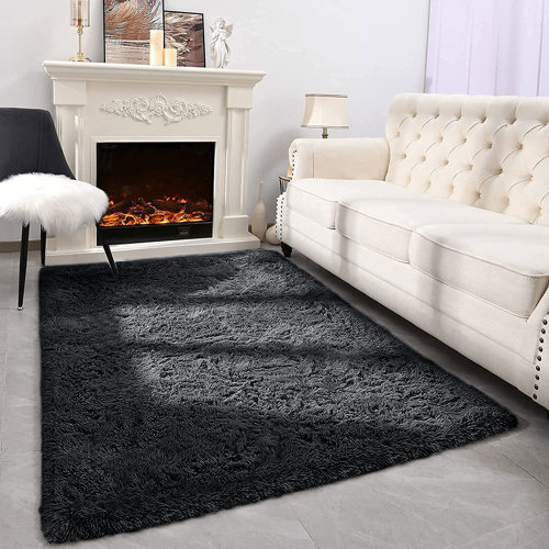 Canora Grey Akiyoshi Soft & Fluffy Living Room/Bedroom Shaggy Area Rugs ...