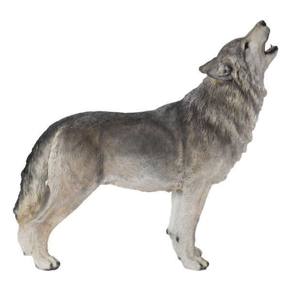 Hi-Line Gift Ltd. Standing Howling Wolf Statue | Wayfair