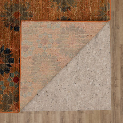 Patina Vie Studio Performance Orange/Turquoise Blue Rug & Reviews | Wayfair