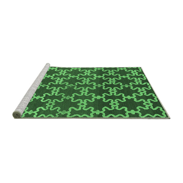 Red Barrel Studio® Green Machine Washable Rug | Wayfair