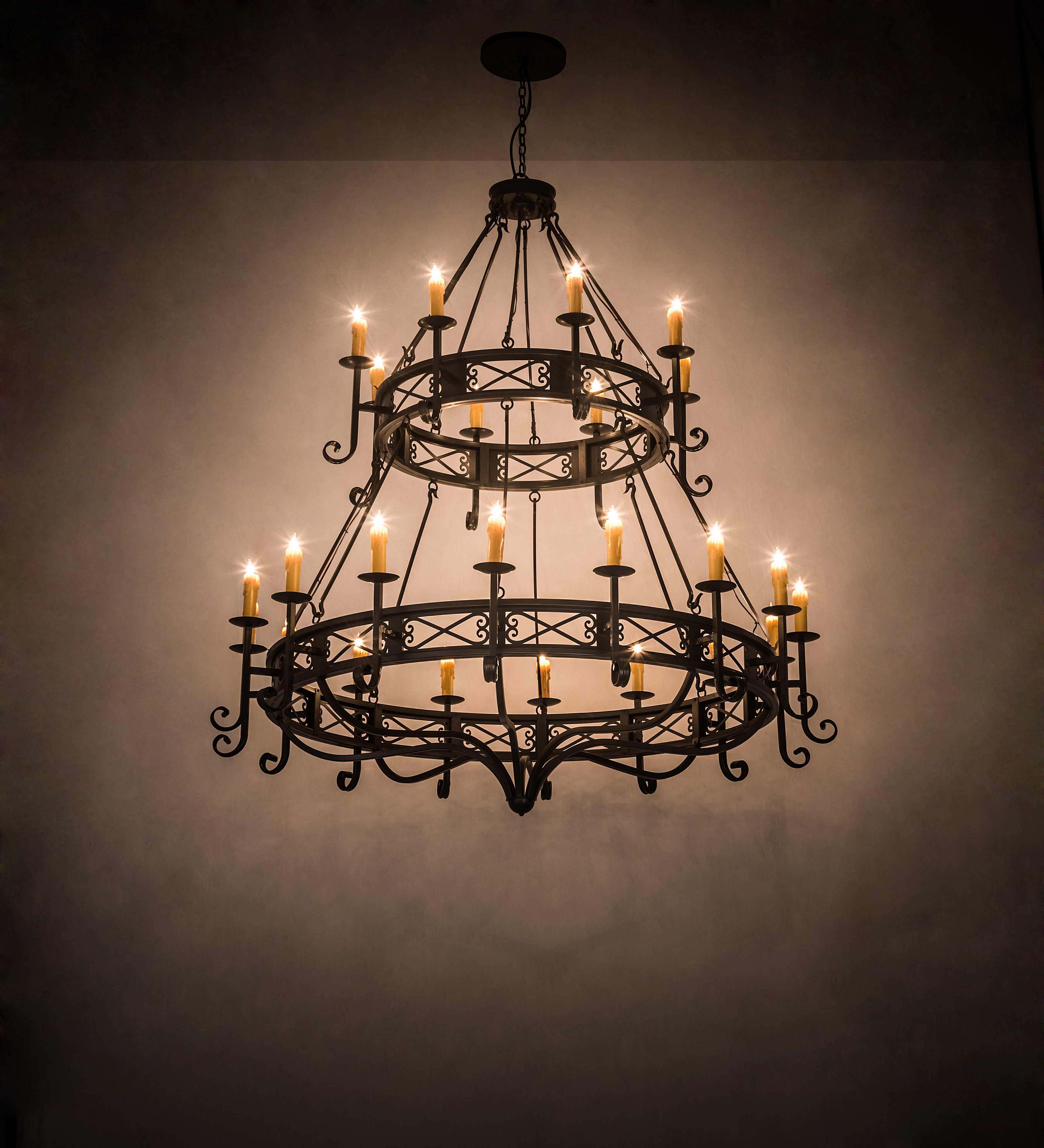 2nd Ave Lighting Gina 24 - Light Dimmable Wagon Wheel Chandelier | Wayfair
