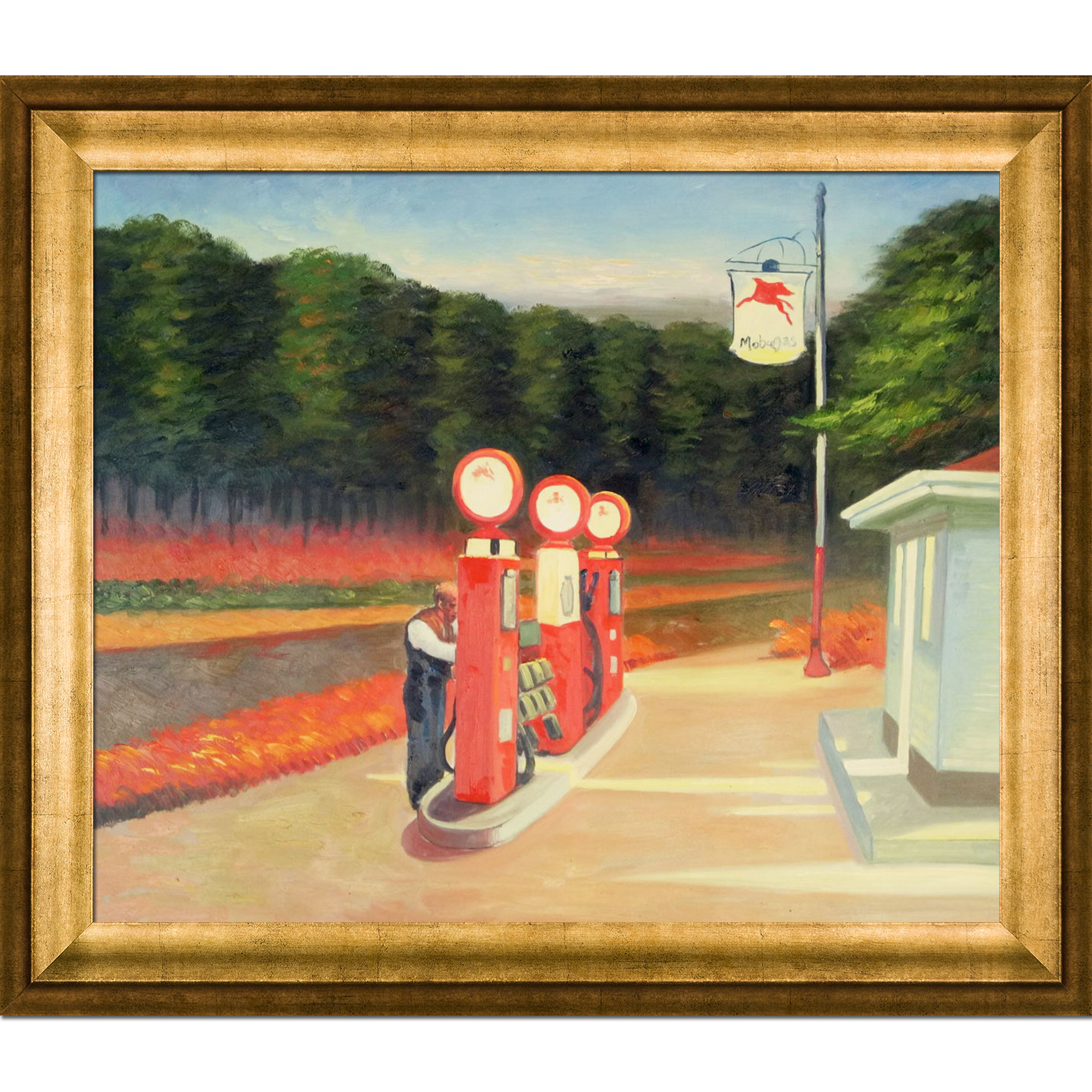Vault W Artwork Gas, 1940 by Edward Hopper - Picture Frame Painting on ...