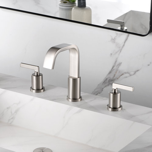 Luxier Widespread Faucet 2-handle Bathroom Faucet with Drain Assembly ...