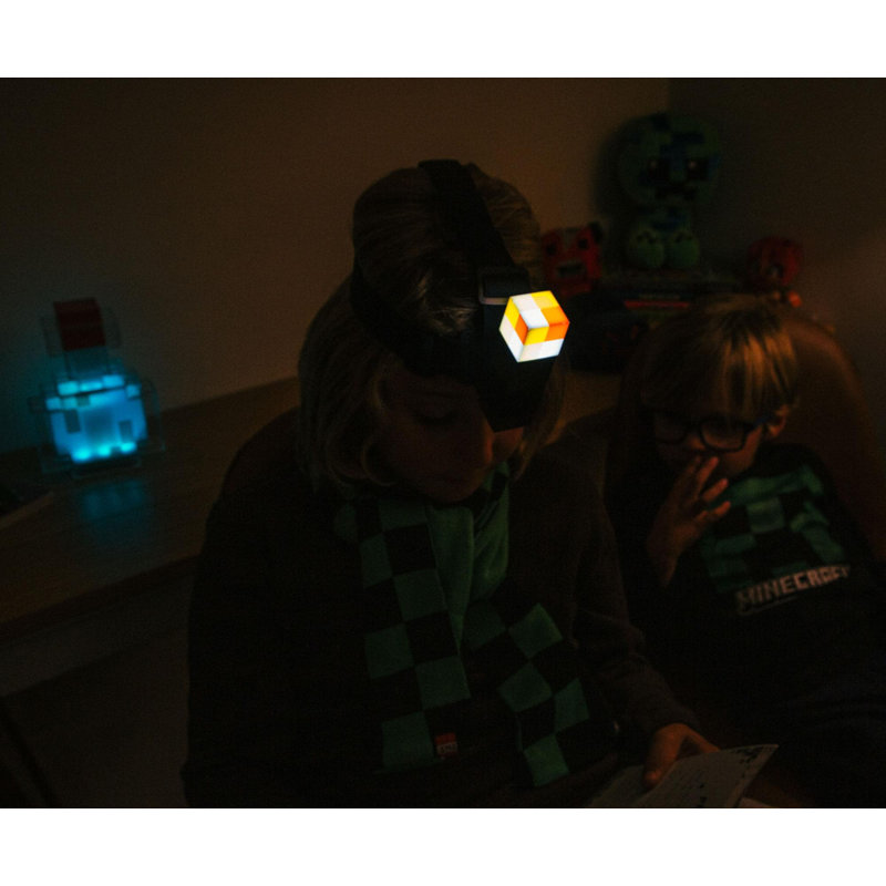 Ukonic Minecraft Torch Headlamp Light with Adjustable Headband Figurine ...