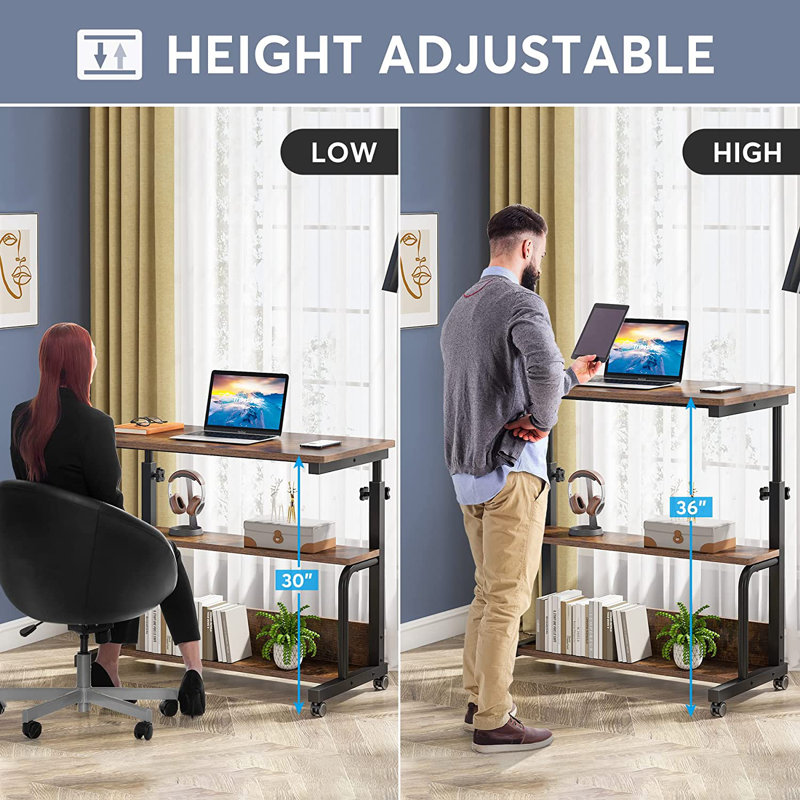 17 Stories Chrishanda Height Adjustable Portable Desk | Wayfair