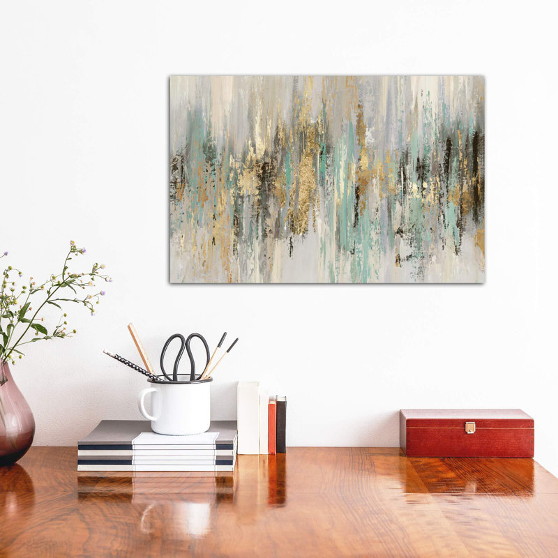The Twillery Co.® Dripping Gold I by Tom Reeves - Print & Reviews | Wayfair