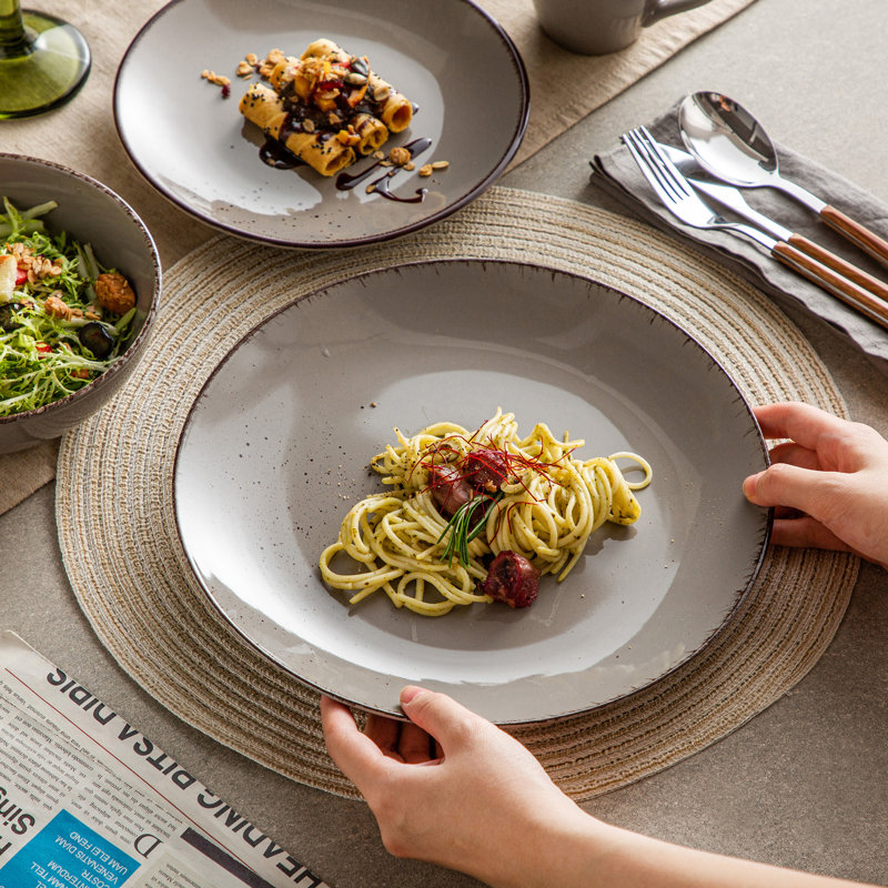 Union Rustic Aagman Stoneware Dinnerware Set - Service for 4 & Reviews ...