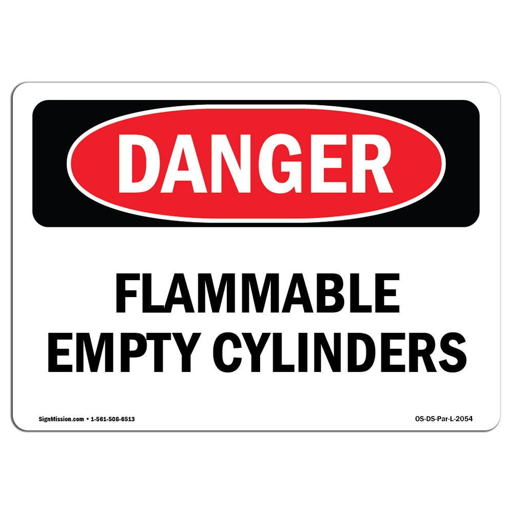 SignMission Flammable Empty Cylinders Sign | Wayfair