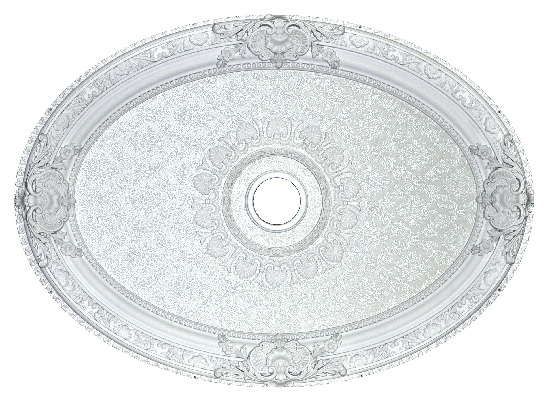 Artistry Lighting Floral Center Oval Ceiling Medallion | Wayfair