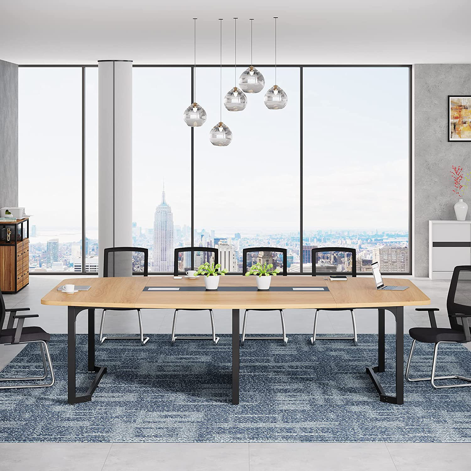 Inbox Zero Kersha Rectangular Conference Table | Wayfair