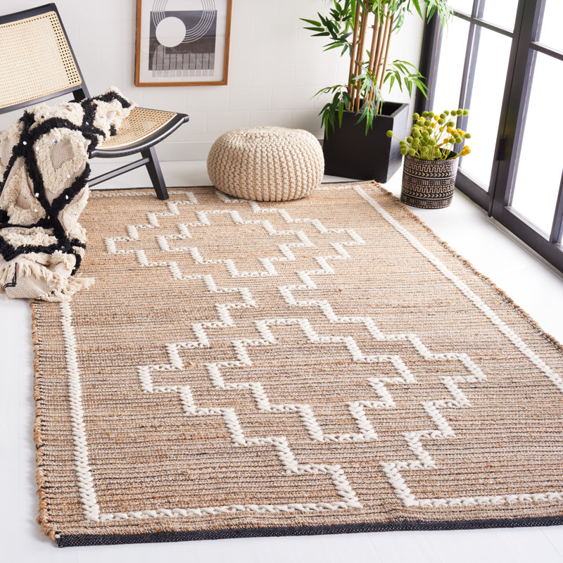 Wade Logan® Adriyel Natural Fiber 375 Area Rug In Natural / Ivory | Wayfair