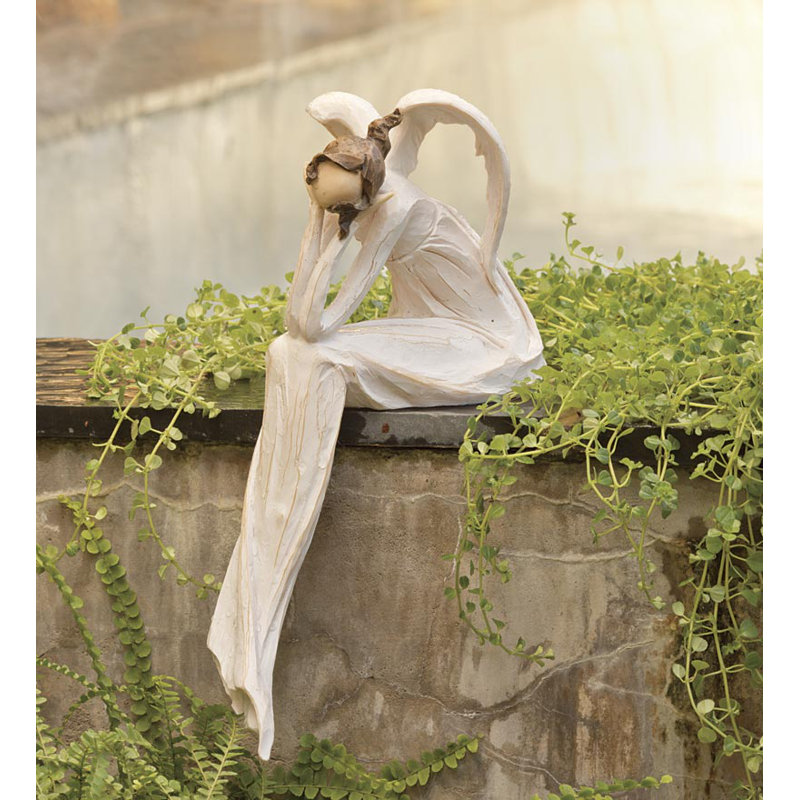 Wind & Weather Thinking Angel Garden Statue & Reviews | Wayfair