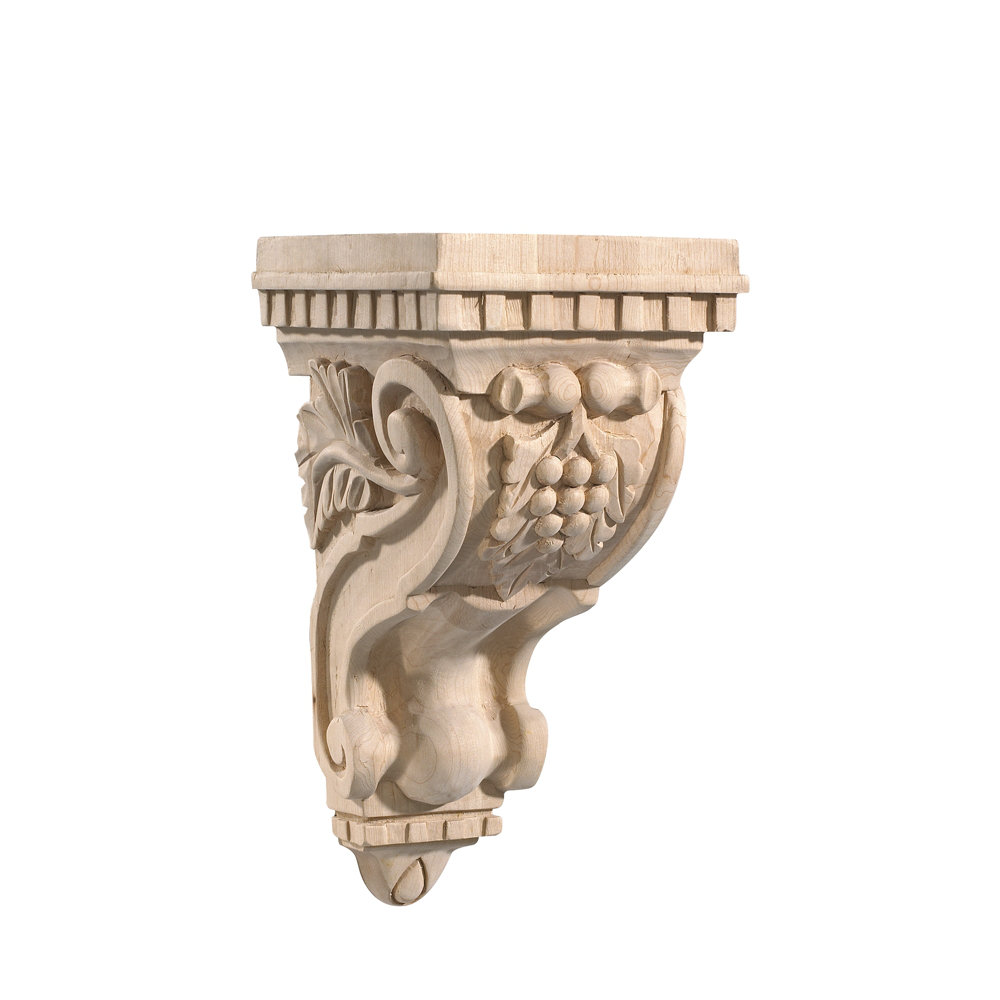 Ornamental Mouldings Maple Grape Style Corbel 6.75" H x 3.88" W x 3.32 ...