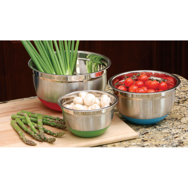 Cook Pro Stainless Steel Nested Mixing Bowl Set & Reviews | Wayfair