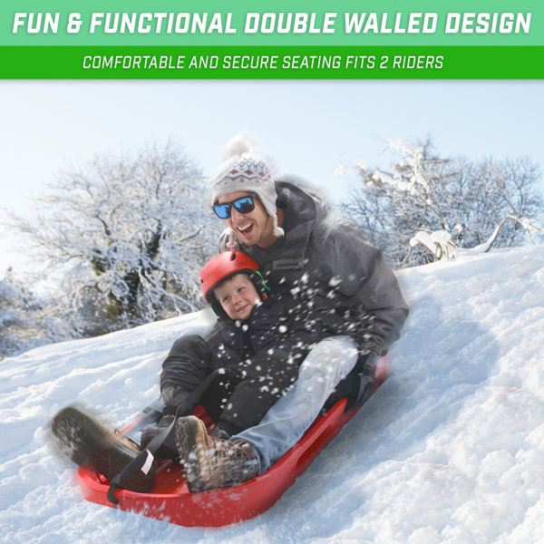 Gosports 2-Person Premium Snow Sled With Double Walled Construction ...