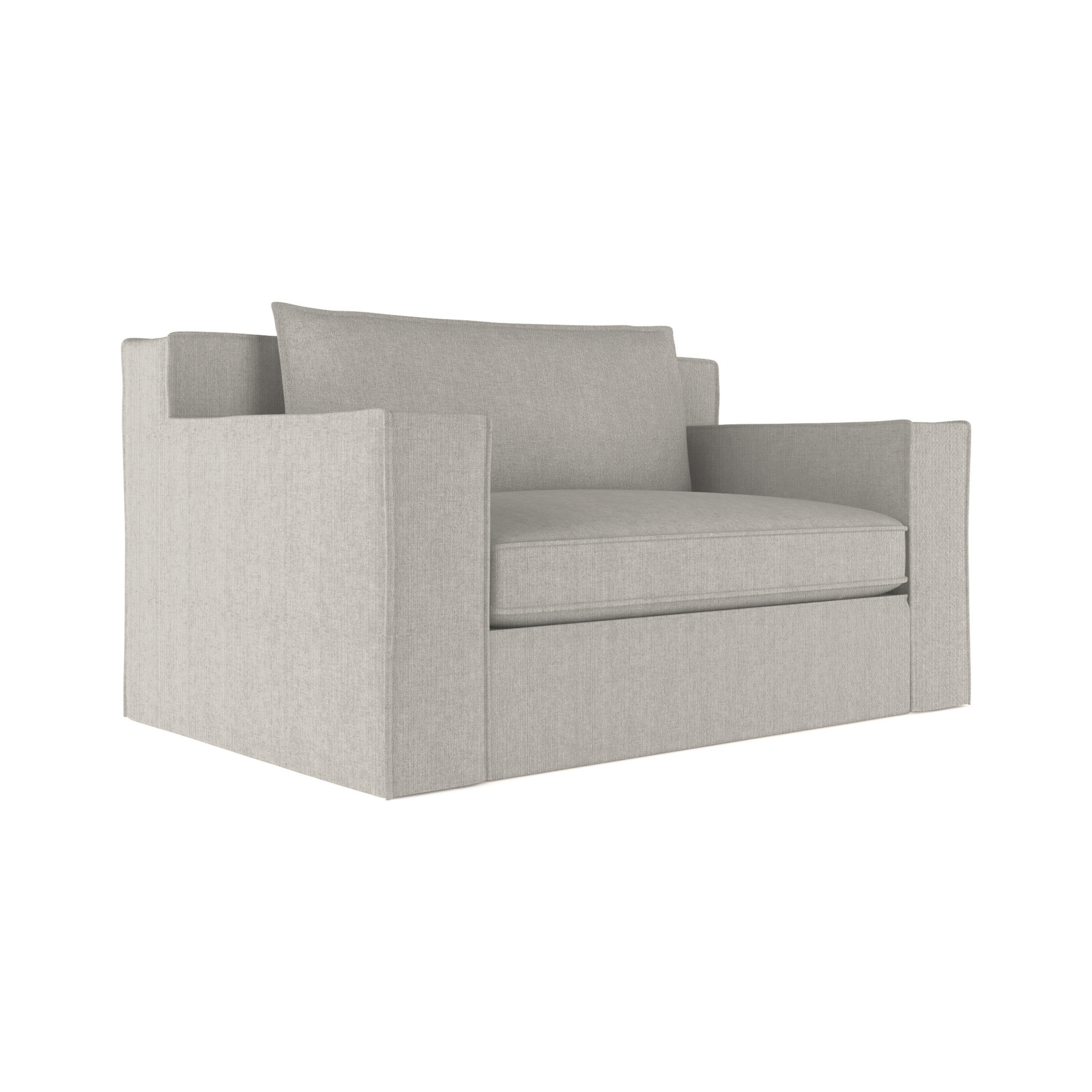 Tandem Arbor Mulberry Square Track-Arm Loveseat with Flange Seam | Wayfair