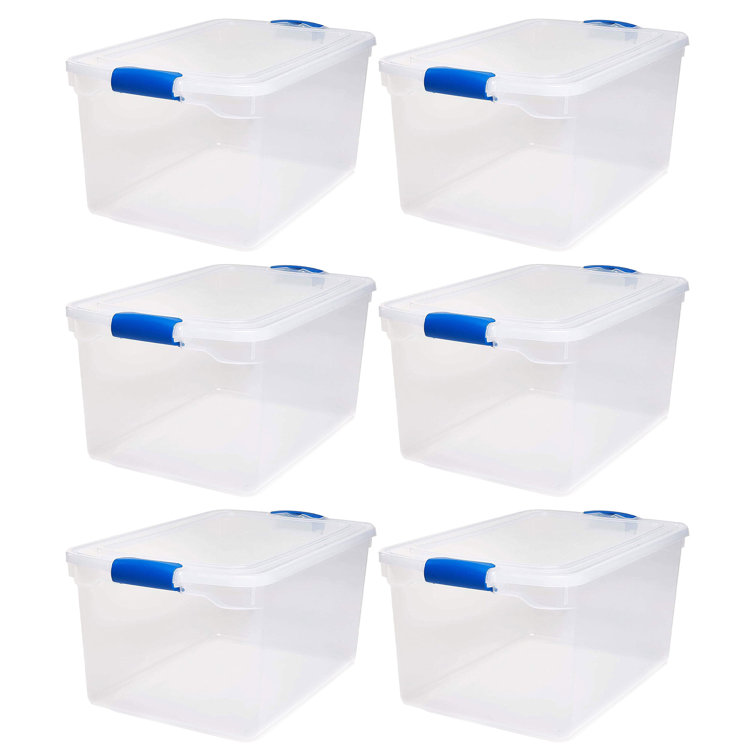 Homz Heavy Duty Clear Plastic Stackable Storage Containers & Reviews ...