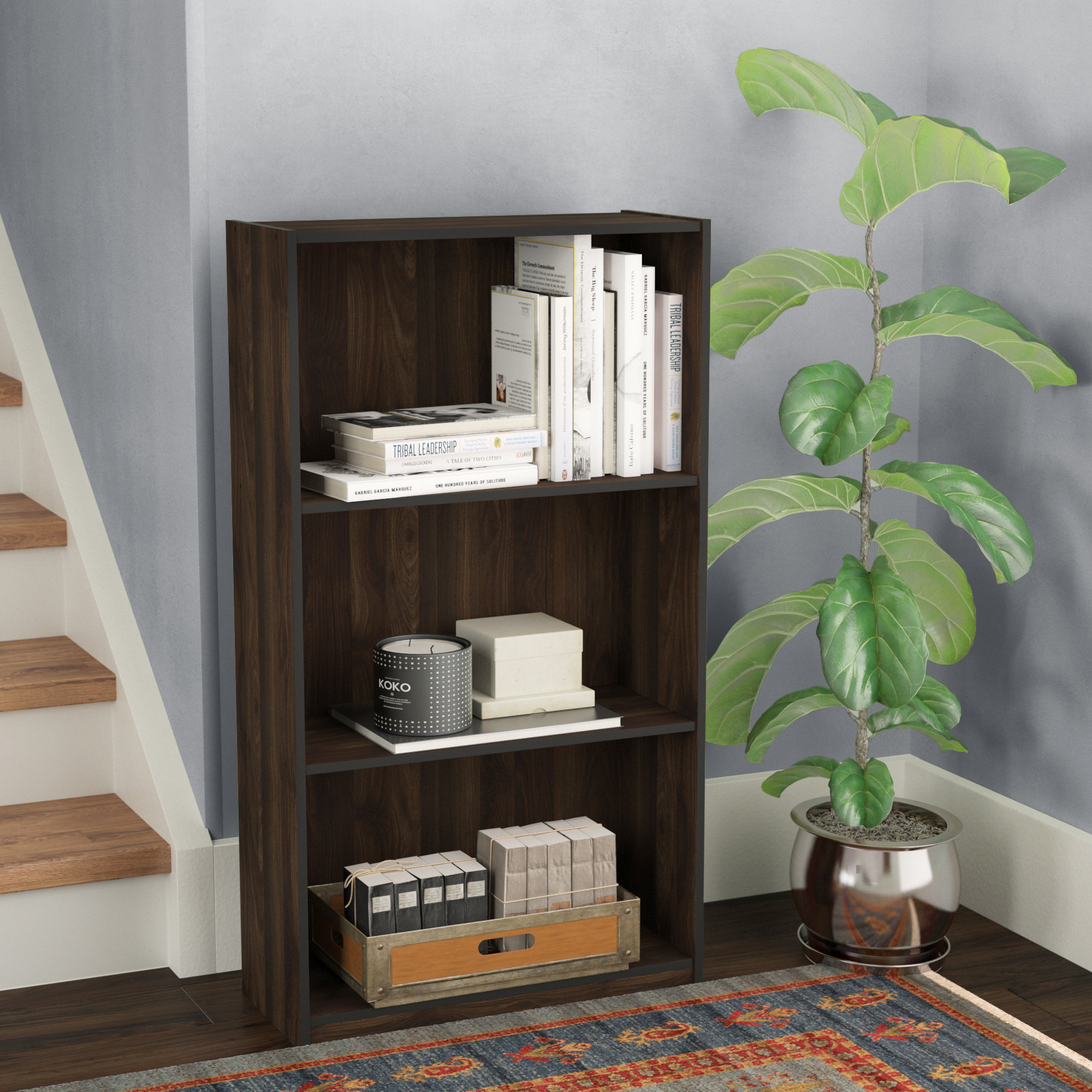 Ebern Designs Barhorst 39.5'' H x 21.8'' W Standard Bookcase & Reviews ...