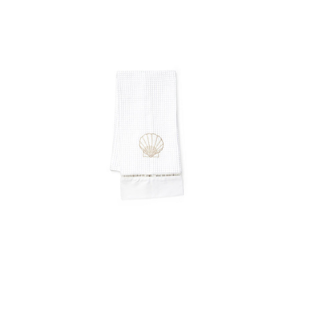 Jacaranda Living Scallop 100% Cotton Hand Towel | Wayfair