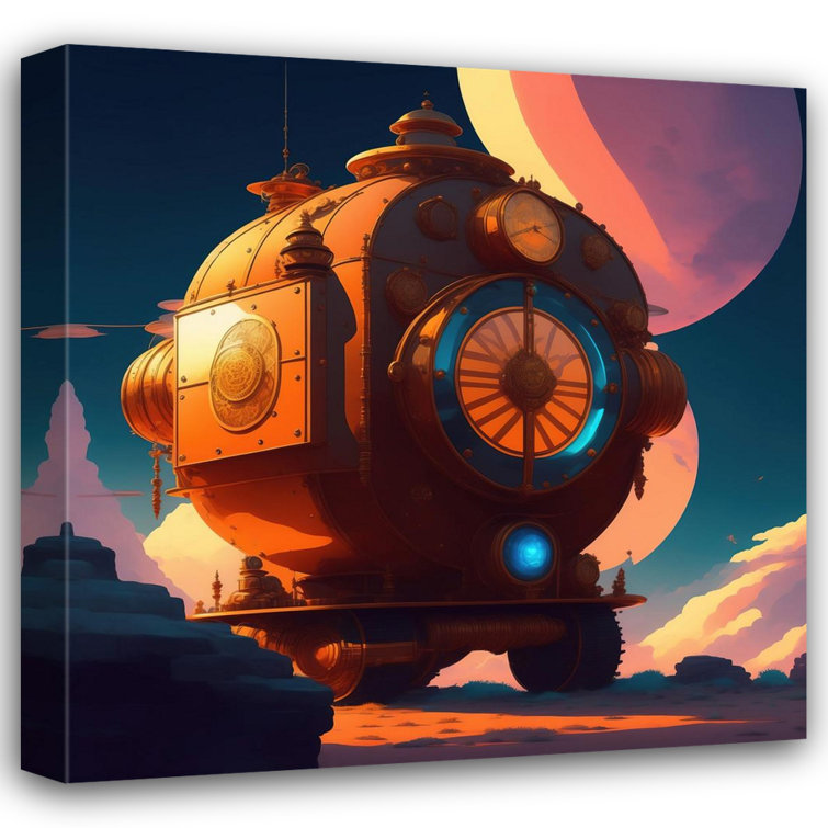 ATX Art Group LLC Time Machine Uber On Canvas by Stephen Chambers ...