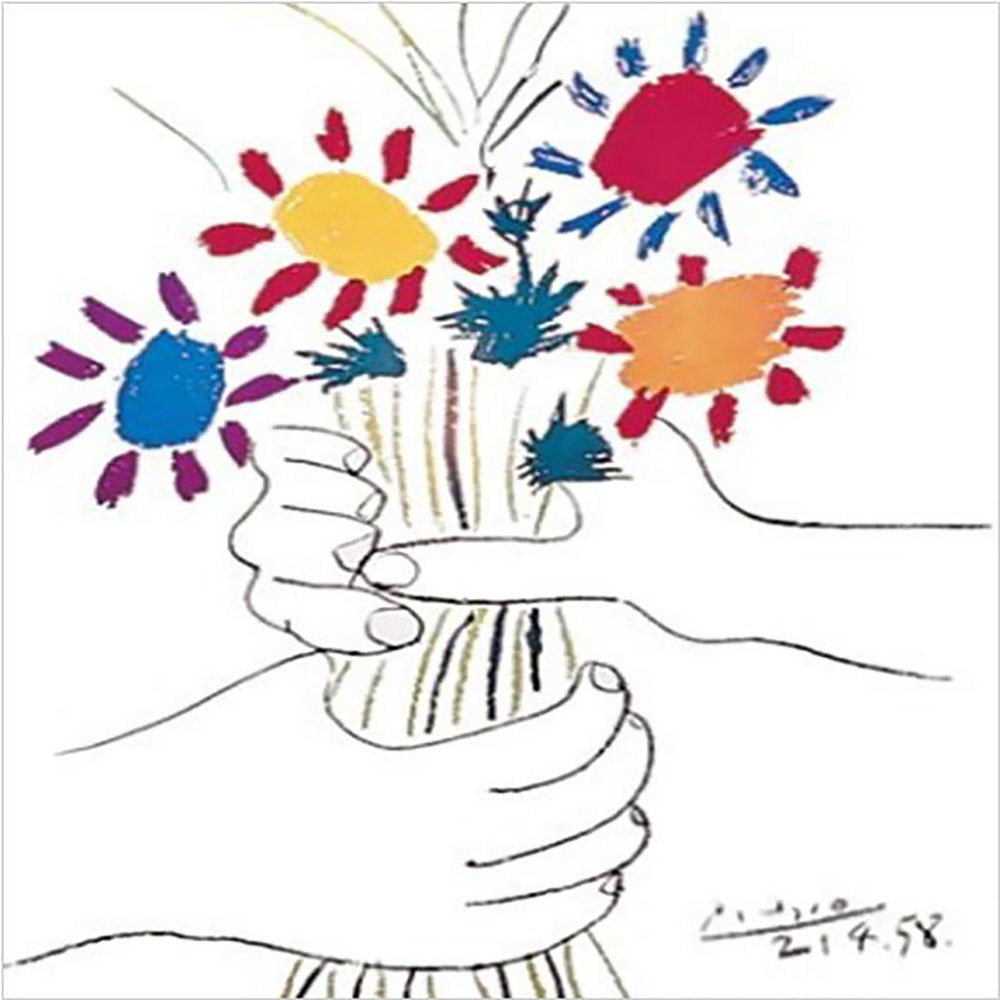 Vault W Artwork La Petit Fleurs by Pablo Picasso - Wrapped Canvas ...
