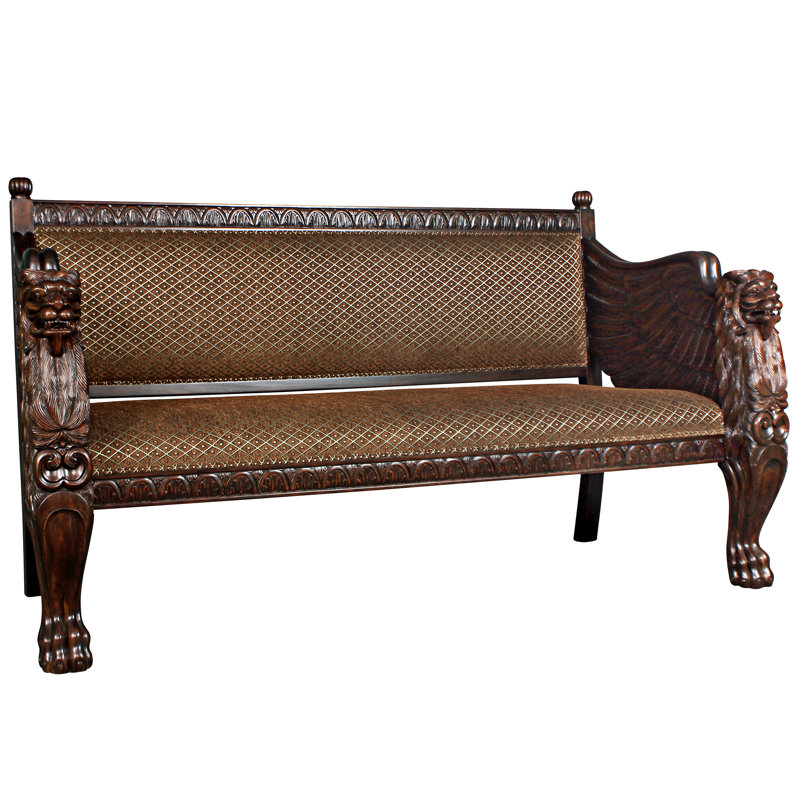 Design Toscano Lord Raffles 86" Winged Lion Settee | Wayfair