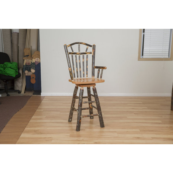 Millwood Pines Mayfair Wagon Wheel 30" Swivel Bar Stool | Wayfair