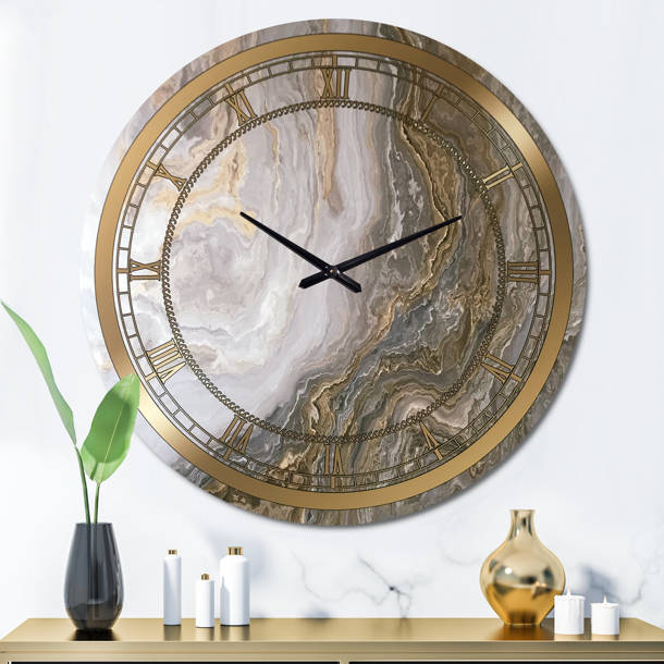 Canora Grey Analog Oak Solid Wood Quartz Tabletop Clock | Wayfair