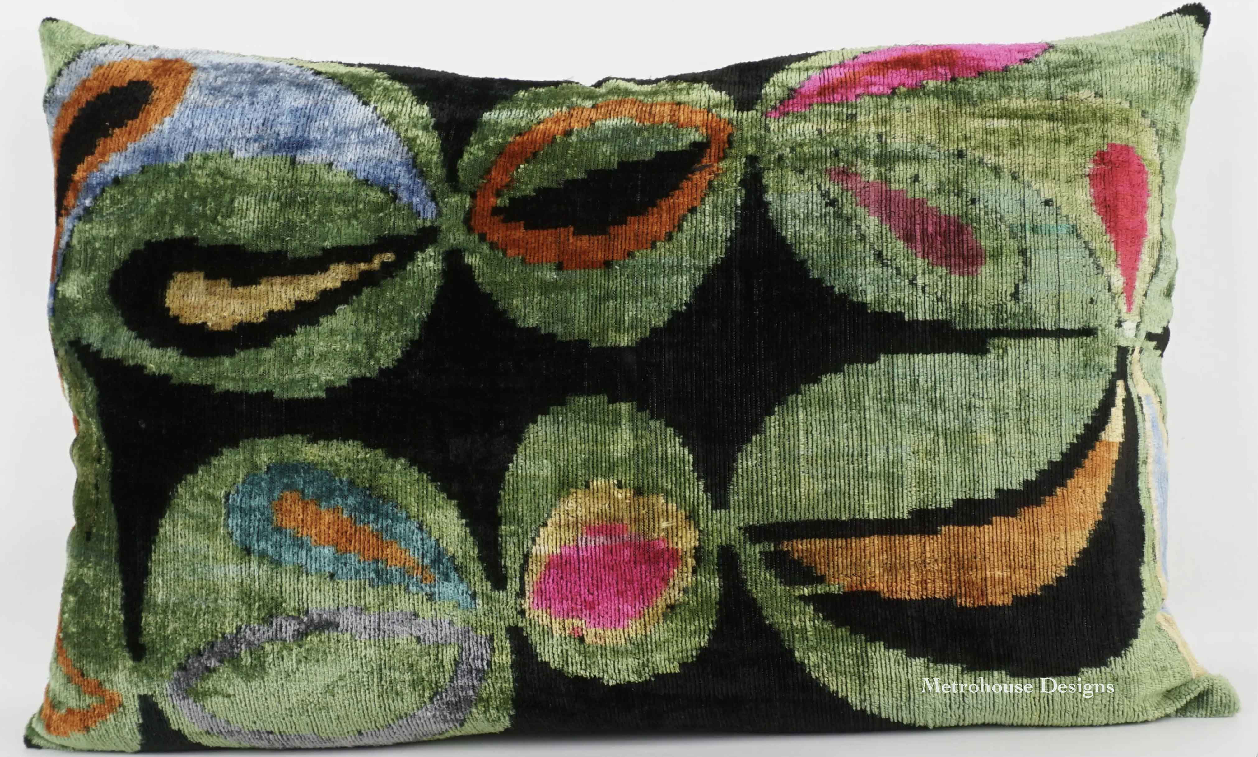 Metrohouse Designs Silk and Velvet Lumbar Rectangular Pillow Cover ...