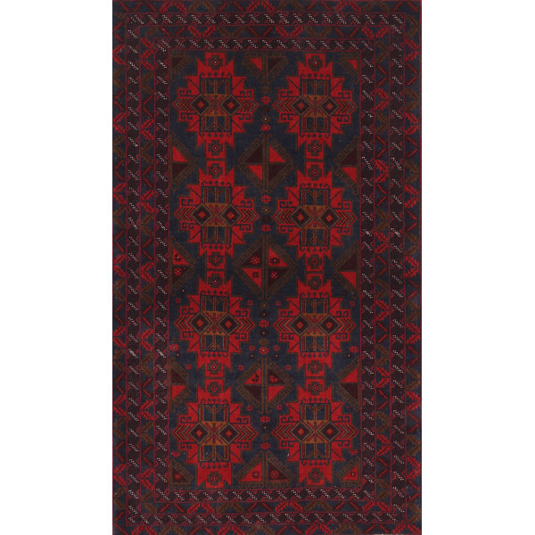 Hokku Designs Wiscasset Handmade Wool Red Rug | Wayfair