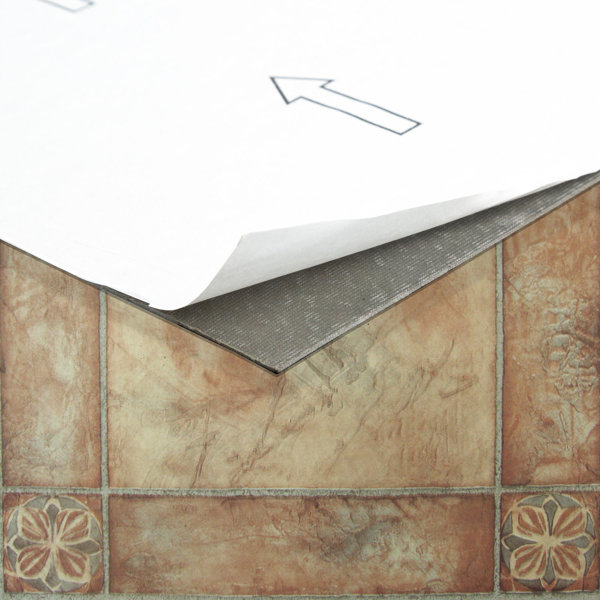 WovenTrends Spanish Rose 12" x 12" x 1.2mm Vinyl Tile & Reviews | Wayfair