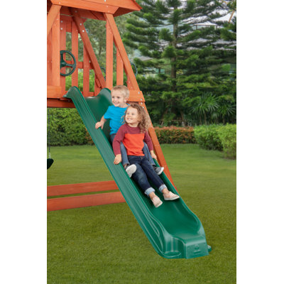 CreativeCedarDesigns Chalet Complete Wooden Swing Set & Reviews | Wayfair