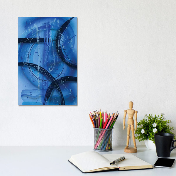 Metro Lane Blue Tech by - Wrapped Canvas Graphic Art | Wayfair.co.uk