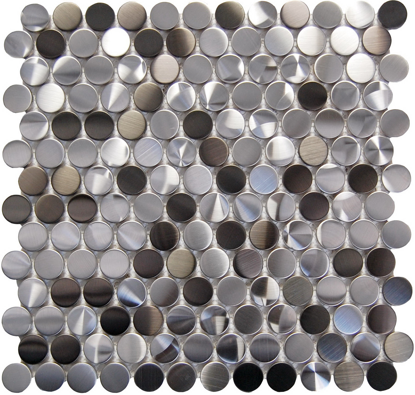 Luxsurface 1" x 1" Metal Penny Mosaic Tile & Reviews | Wayfair