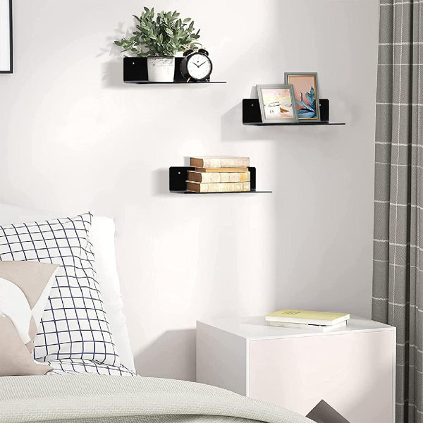 Sackmeister Acrylic Floating Shelf No Drill Adhesive Wall Shelf For ...